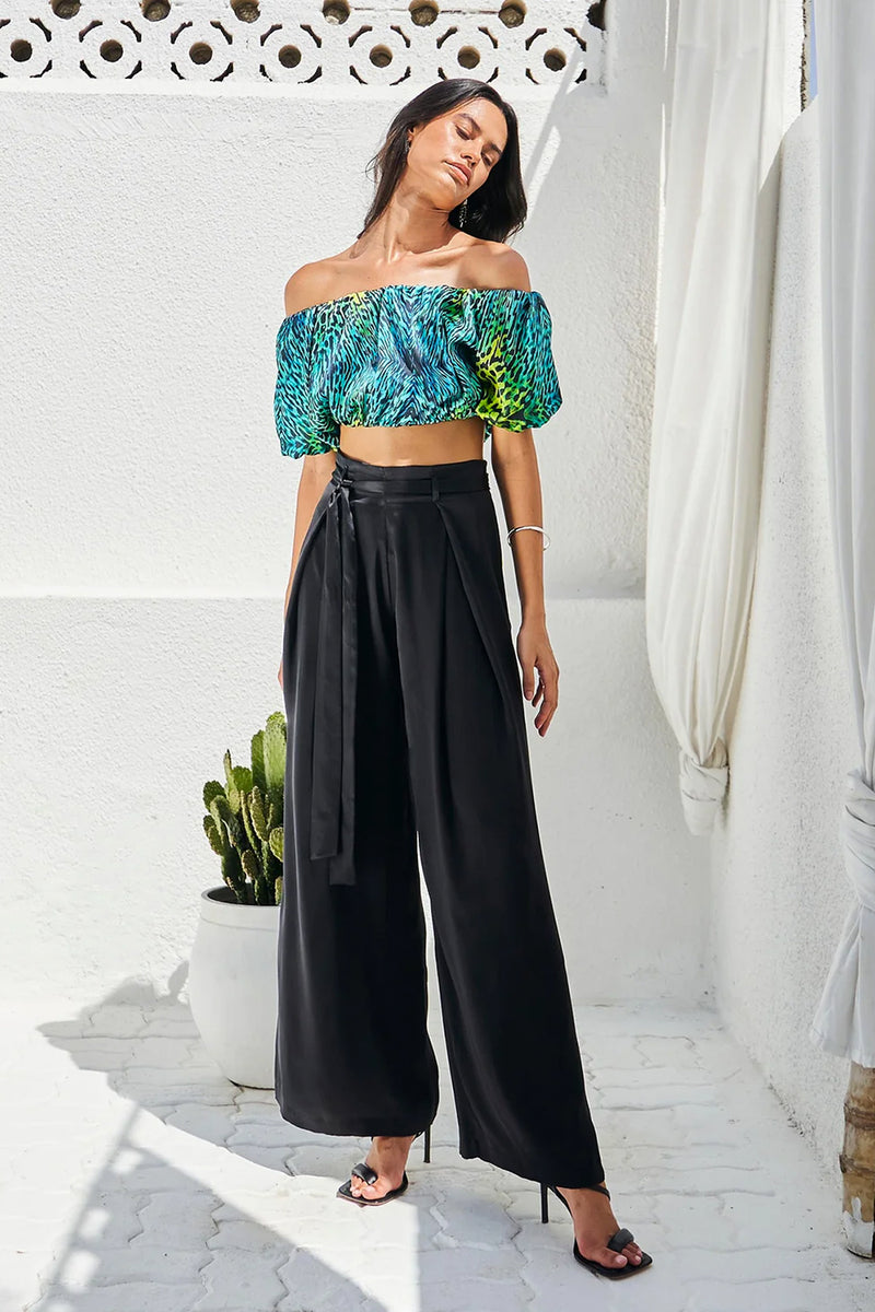 Black Silk Luke Pants – We Are Leone